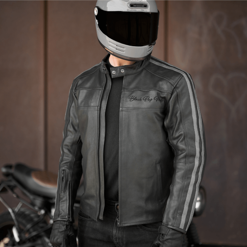 *NEW* The 'Dusk' Jacket | Black Leather Motorbike Jacket – Black Pup Moto