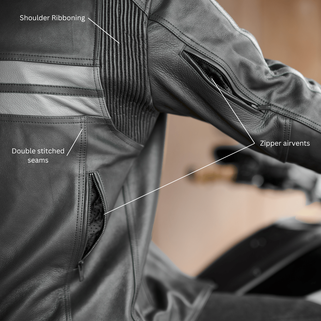 The 'Dusk' Jacket | Black Leather Motorbike Jacket – Black Pup Moto